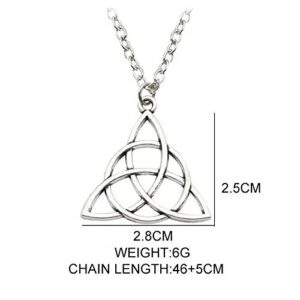 Silver Celtic Knot Triquetra Pendant Necklace // Alternative // Pagan // Charmed