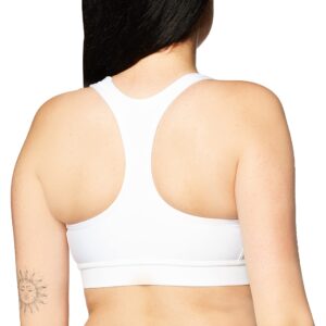 Hanes womens Compression Racerback Sports Bra, White, Medium US