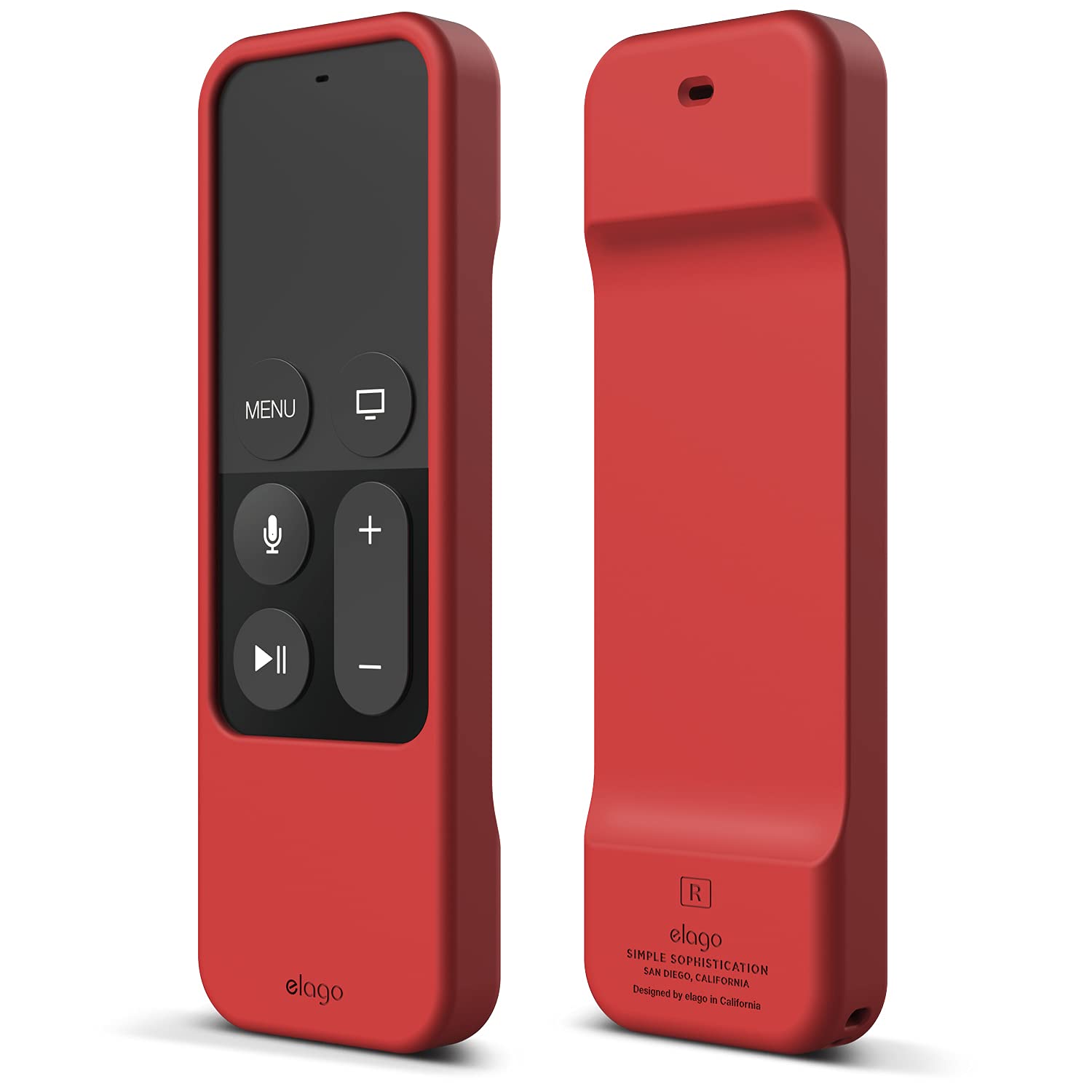 Elago R1 Silicone Case Compatible with Apple TV 4K 4th and 5th Generation Siri Remote Control - Red