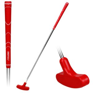 crestgolf two-way rubber golf putter for kids or adults (red, 33inch)