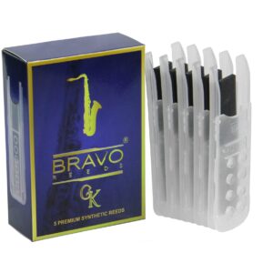 Bravo Synthetic Reeds for Tenor Saxophone-Strength 3.0 (Box of 5), Model BR-TS30