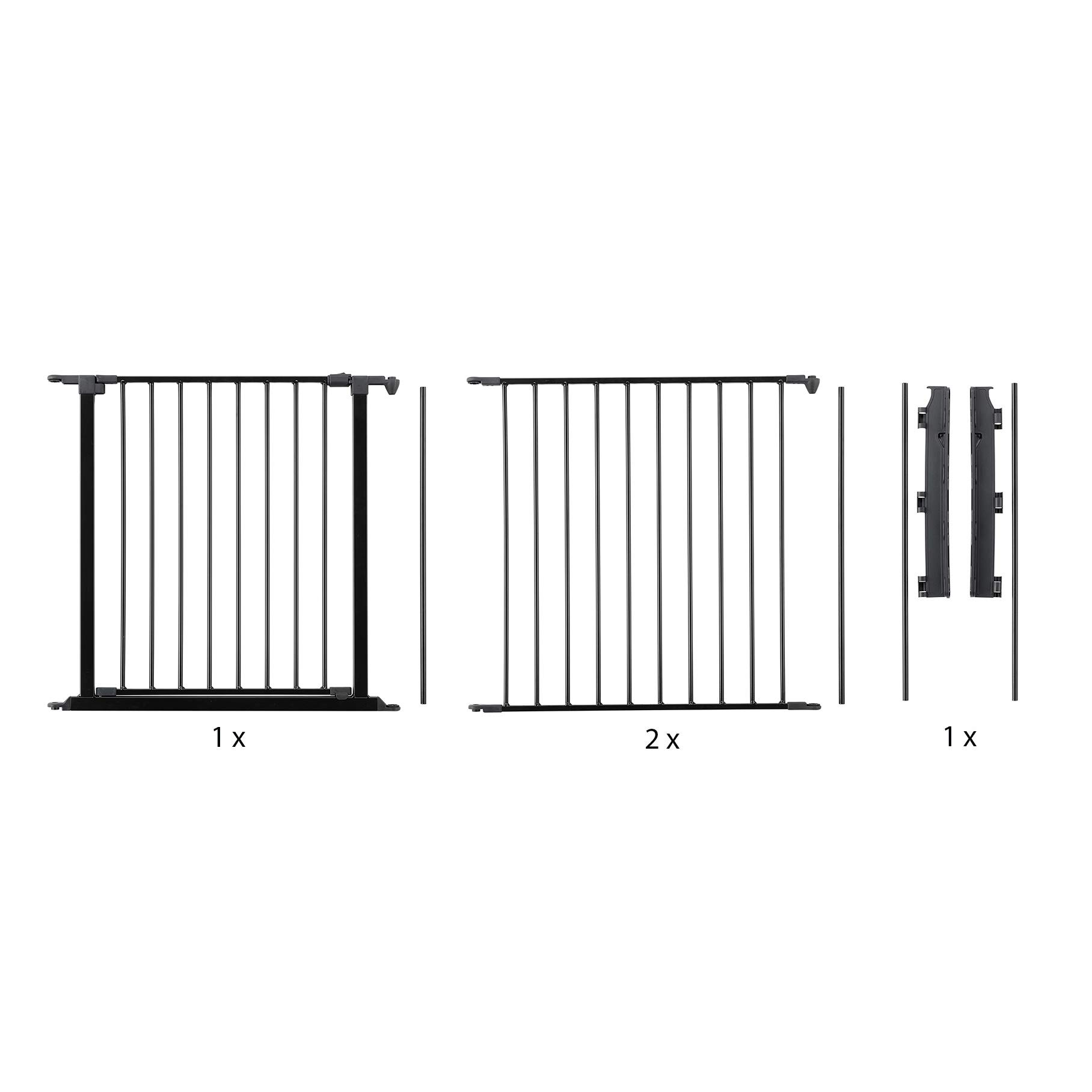 BabyDan Flex Gate Large 35.4-87.8"-Black