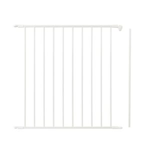 scandinavian pet flex metal 28.4 x 27.8 inch baby and pet gate extension panel accessory with easy connection and locks for quick installation, white