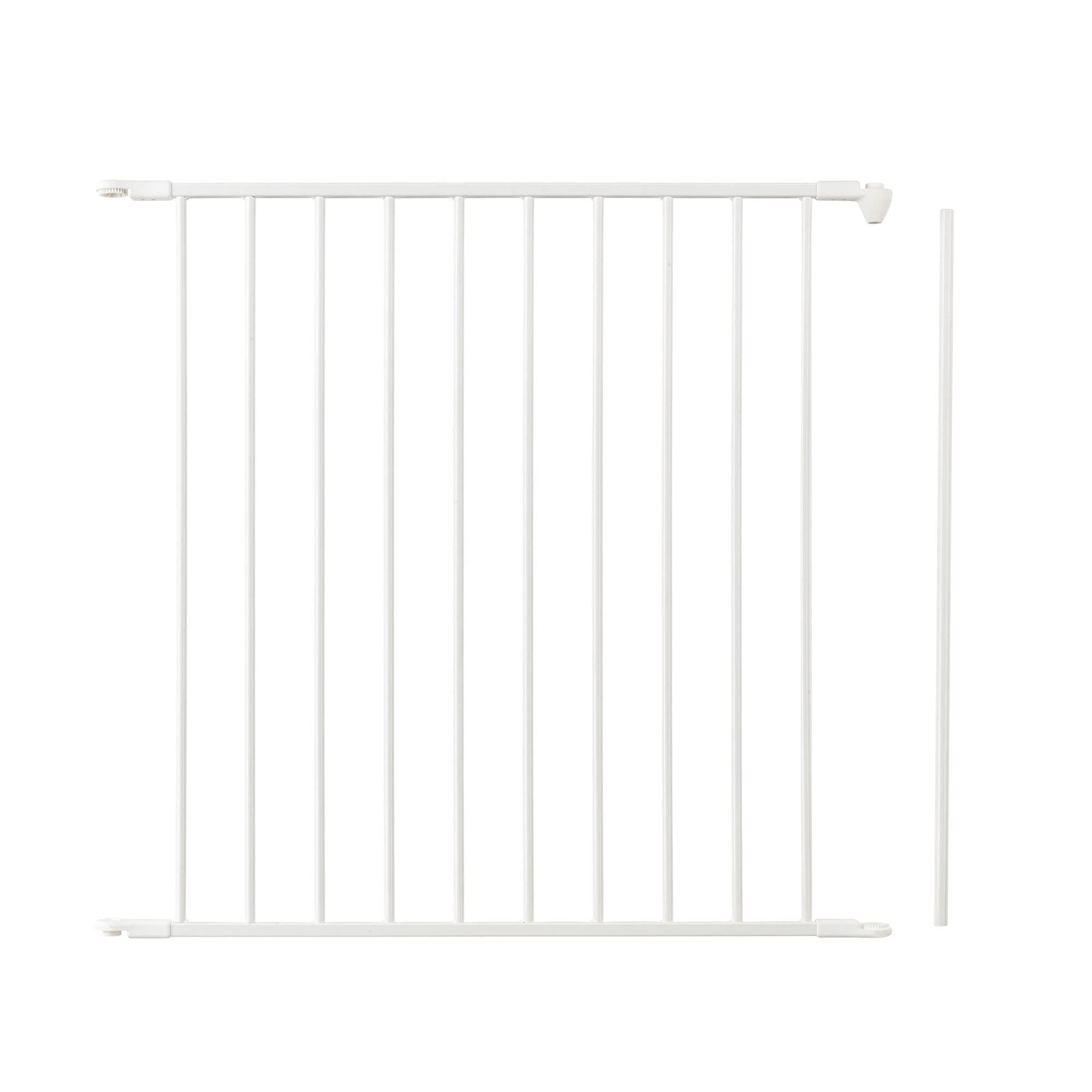 Scandinavian Pet Flex Metal 28.4 x 27.8 Inch Baby and Pet Gate Extension Panel Accessory with Easy Connection and Locks for Quick Installation, White