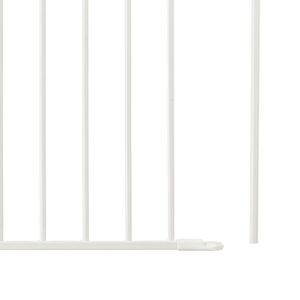 Scandinavian Pet Flex Metal 28.4 x 27.8 Inch Baby and Pet Gate Extension Panel Accessory with Easy Connection and Locks for Quick Installation, White