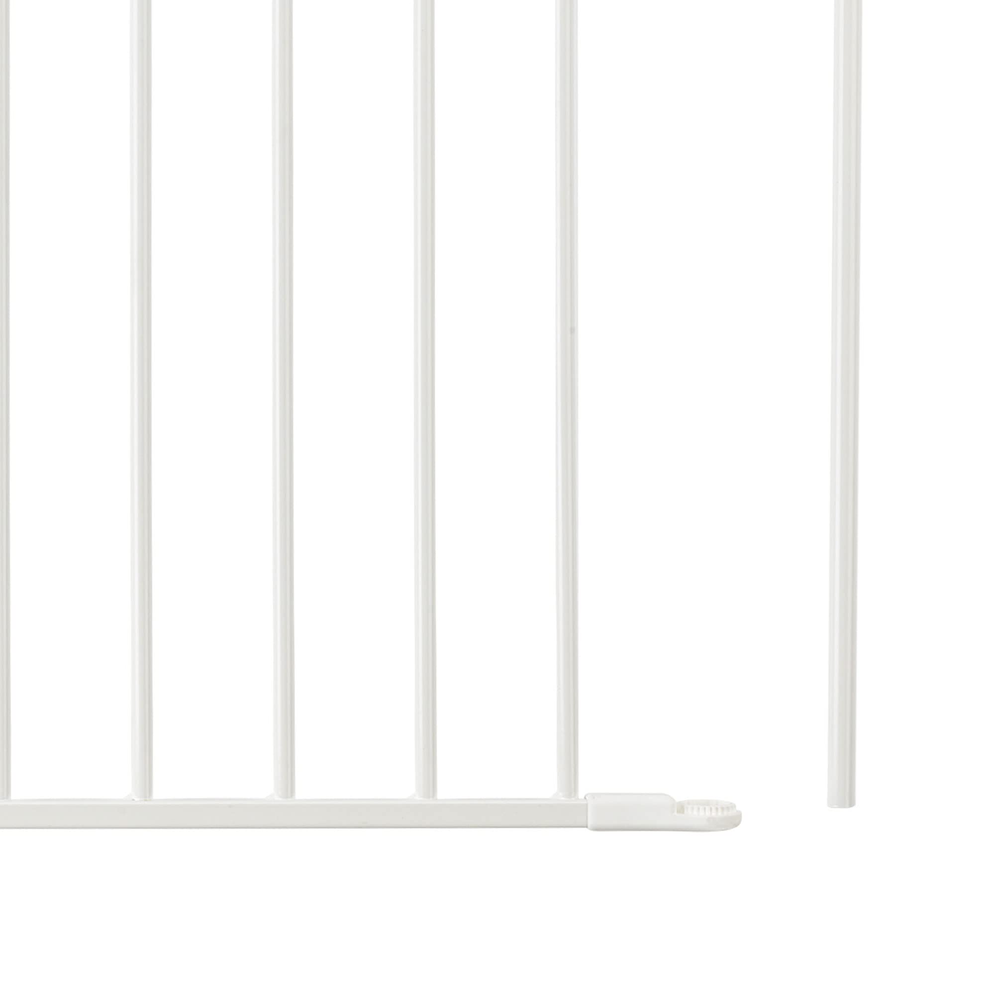 Scandinavian Pet Flex Metal 28.4 x 27.8 Inch Baby and Pet Gate Extension Panel Accessory with Easy Connection and Locks for Quick Installation, White