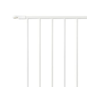 Scandinavian Pet Flex Metal 28.4 x 27.8 Inch Baby and Pet Gate Extension Panel Accessory with Easy Connection and Locks for Quick Installation, White