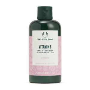 the body shop vitamin e cream cleanser – removes impurities & makeup – moisturizes – for all skin types – 8.4 oz