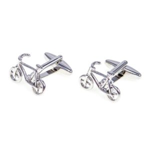 MRCUFF Bicycle Bike Cycling Cyclists Pair Cufflinks in a Presentation Gift Box & Polishing Cloth