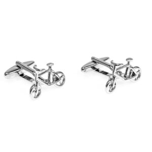 MRCUFF Bicycle Bike Cycling Cyclists Pair Cufflinks in a Presentation Gift Box & Polishing Cloth