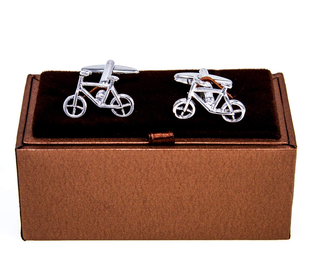 MRCUFF Bicycle Bike Cycling Cyclists Pair Cufflinks in a Presentation Gift Box & Polishing Cloth