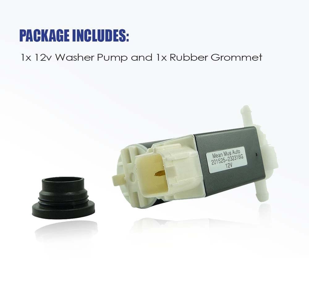 201525-232316G Windshield Washer Pump w/Grommet - Washer Motor Compatible with Hyundai, Kia - Replaces OEM #: 98510-2L100, 98510-25100, 98510-1F100, 98510-2C100, 98510-2V100