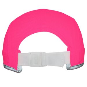 Headsweats Performance Race/Running/Outdoor Sports Hat, High Visibility Neon Pink Reflective