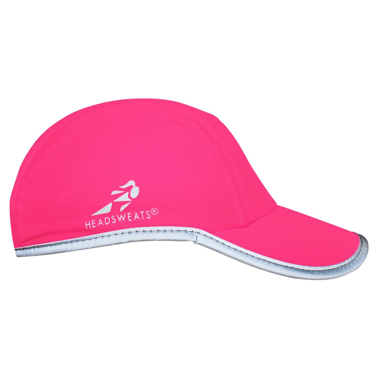 Headsweats Performance Race/Running/Outdoor Sports Hat, High Visibility Neon Pink Reflective