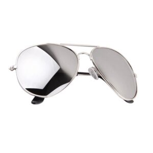 thacher's nook aviator sunglasses full mirror lenses silver metal frame uv400 protection