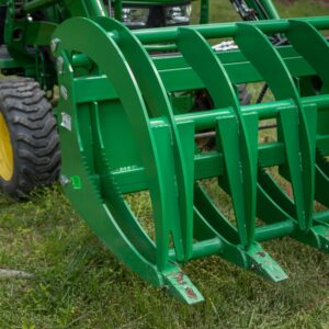 Titan Attachments 60" HD Root Grapple Rake Attachment Fits John Deere Hook and Pin Connection, Recommended for Series 2, 3, and 4 Tractors, Twin 3,000 PSI Cylinders, Carry Rocks, Logs, Brush, Debris