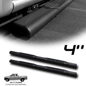 VXMOTOR for 1997-2004 F150 F250 Super/EXT CAB 4" Matte Black - Oval - Matte Black - Side Step NERF BAR Running Board