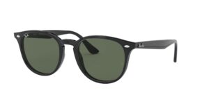 ray-ban rb4259 round sunglasses, black/dark green, 51 mm