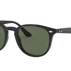 Ray-Ban RB4259 Round Sunglasses, Black/Dark Green, 51 mm