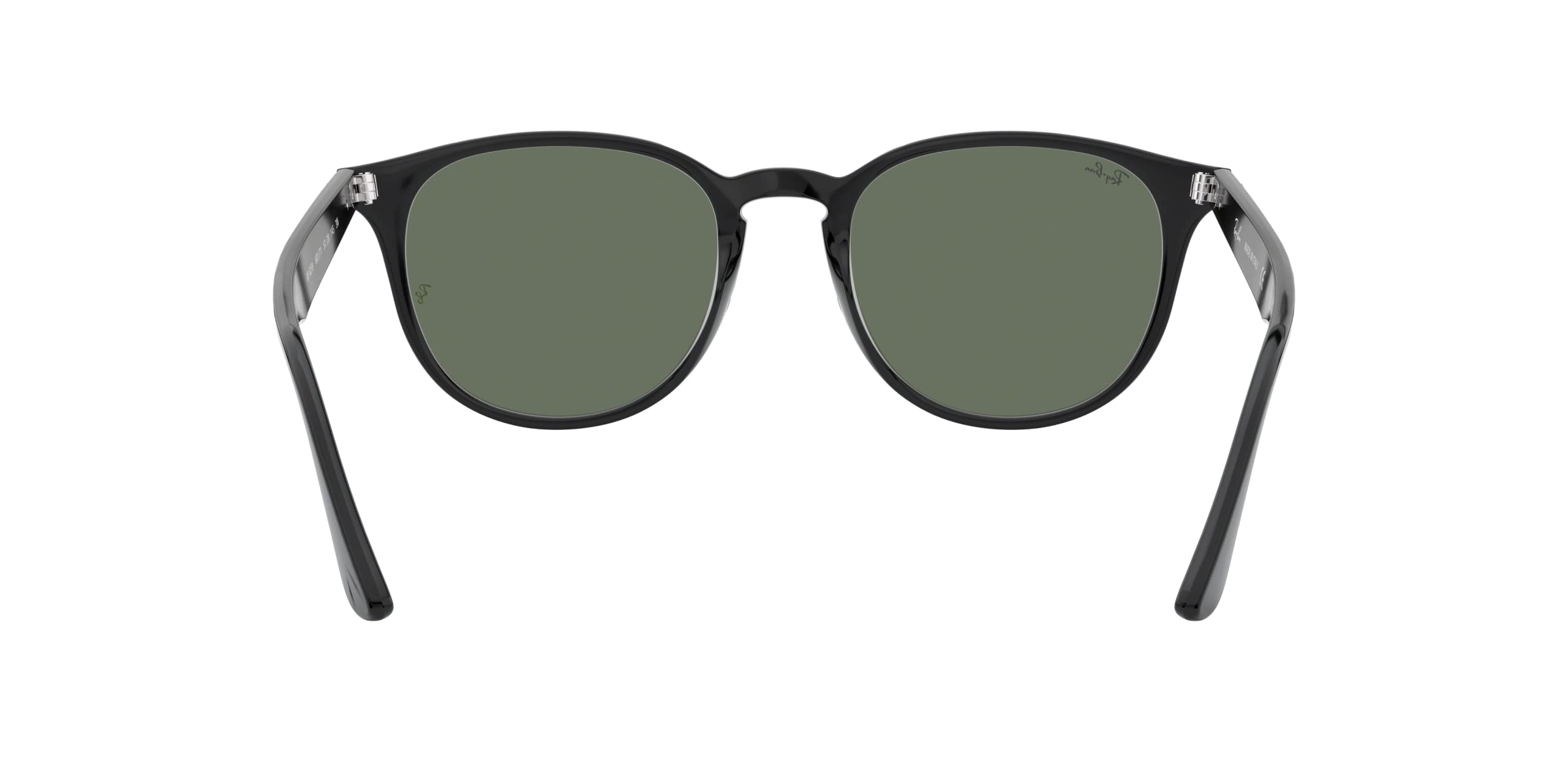 Ray-Ban RB4259 Round Sunglasses, Black/Dark Green, 51 mm