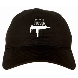 kings of ny welcome to tucson uzi machine gun city 6 panel dad hat cap black