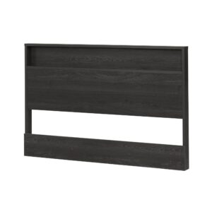 south shore holland headboard with shelf, full/queen 54/60-inch, gray oak