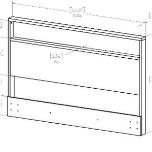 South Shore Holland Headboard with Shelf, Full/Queen 54/60-Inch, Gray Oak