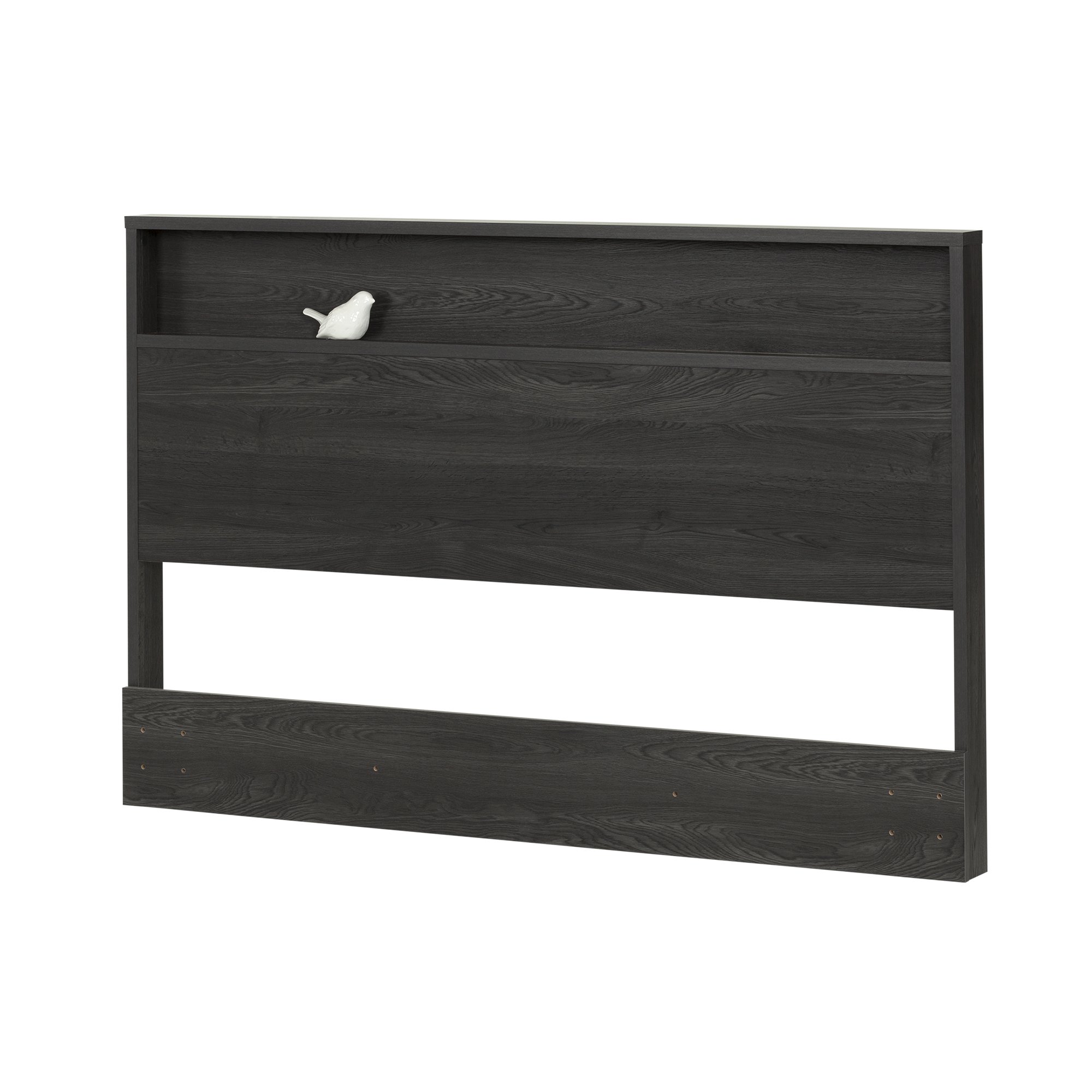 South Shore Holland Headboard with Shelf, Full/Queen 54/60-Inch, Gray Oak