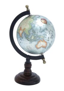 deco 79 mango wood globe, 6" x 5" x 10", brown