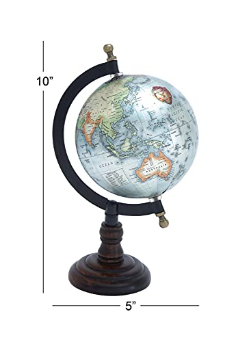 Deco 79 Mango Wood Globe, 6" x 5" x 10", Brown