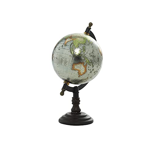 Deco 79 Mango Wood Globe, 6" x 5" x 10", Brown