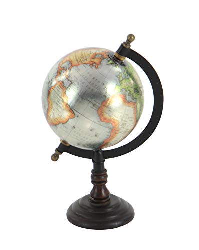 Deco 79 Mango Wood Globe, 6" x 5" x 10", Brown