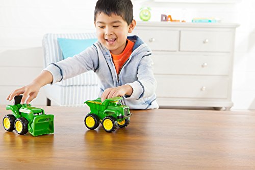 John Deere Sandbox Toys - Includes Dump Truck Toy and Tractor Toy with Loader, Kids Outdoor Toys - Easter Gifts for Kids, Frustration Free Packaging ,Green, Ages 18 Months and Up, 2 Count ( Pack of 1)