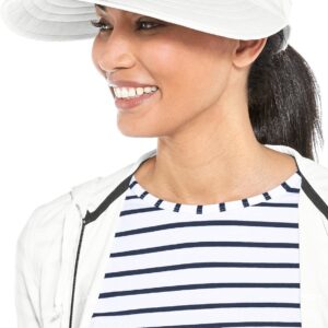 Coolibar UPF 50+ Women's Bel Aire Zip-Off Sun Visor - Sun Protective (One Size- White)