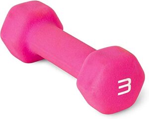 cap barbell neoprene dumbbell, 3lb, neon pink, 1291926