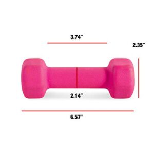 CAP Barbell Neoprene Dumbbell, 3lb, neon pink, 1291926