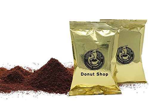 Donut Shop Coffee Pouches, Good As Gold Coffee (40/2.0oz Pre measured coffee packets), Premium 100% Arabica Medium Roast Blend