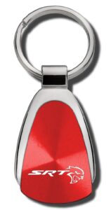 au-tomotive gold tear drop key chain for dodge srt (red)