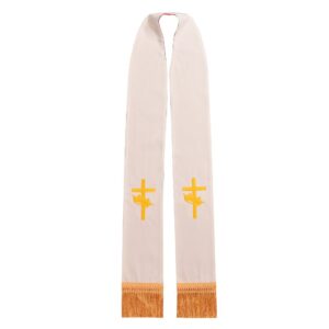 BLESSUME Clergy Church Stole Mass Reversible Stole with Gold Tassels