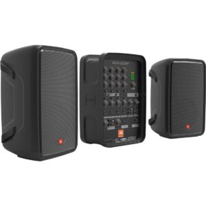 jbl professional eon208p portable all-in-one 2-way pa system with 8-channel mixer and bluetooth, black