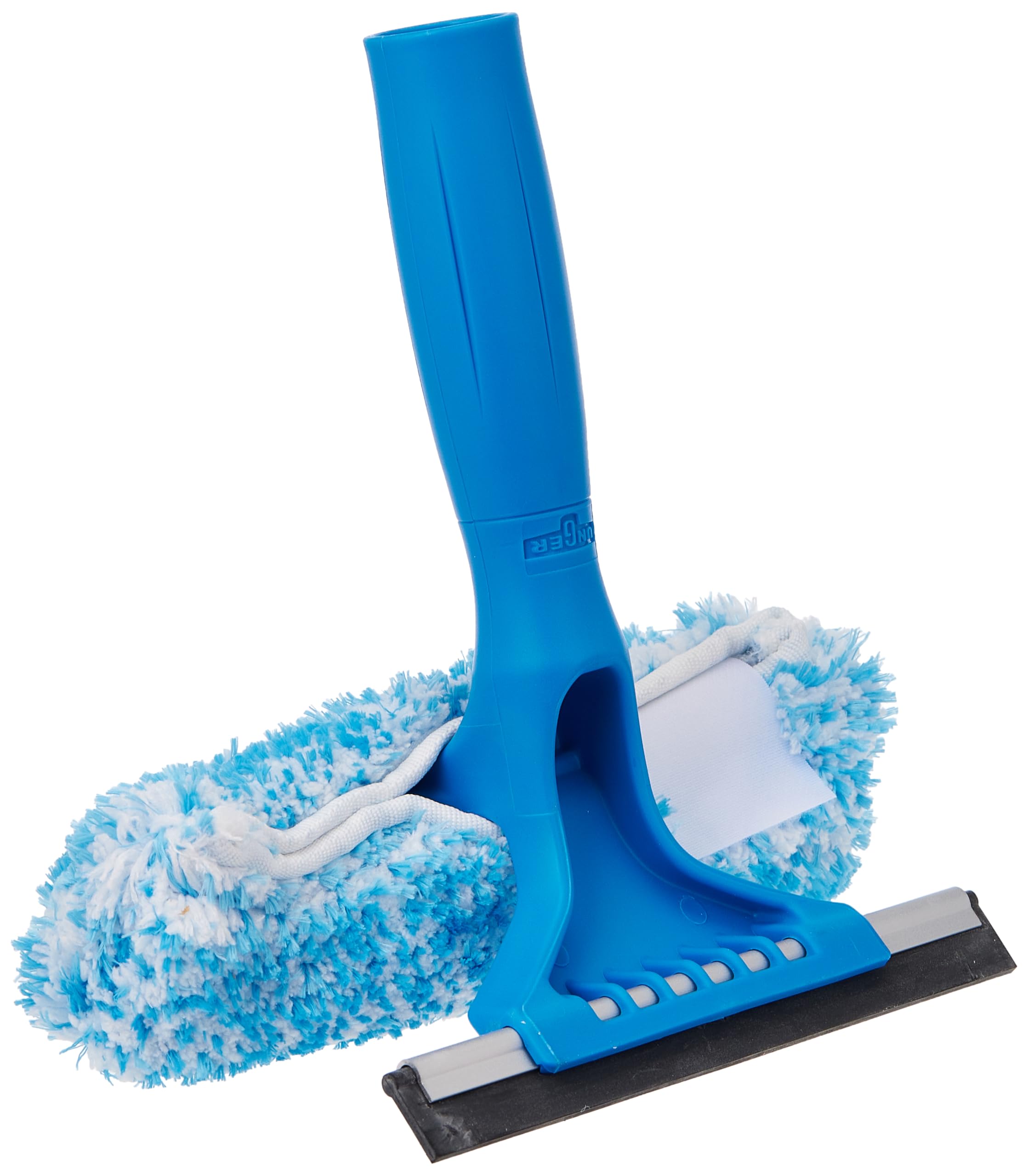 Unger Professional 6" Window Cleaning Tool: 2-in-1 Microfiber Scrubber and Squeegee