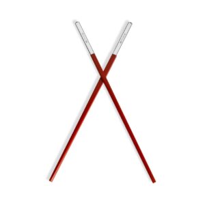 christofle silver plated uni red chinese chopsticks