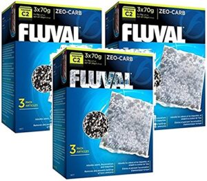 (3 pack) fluval c2 zeo-carb, 3 filters each