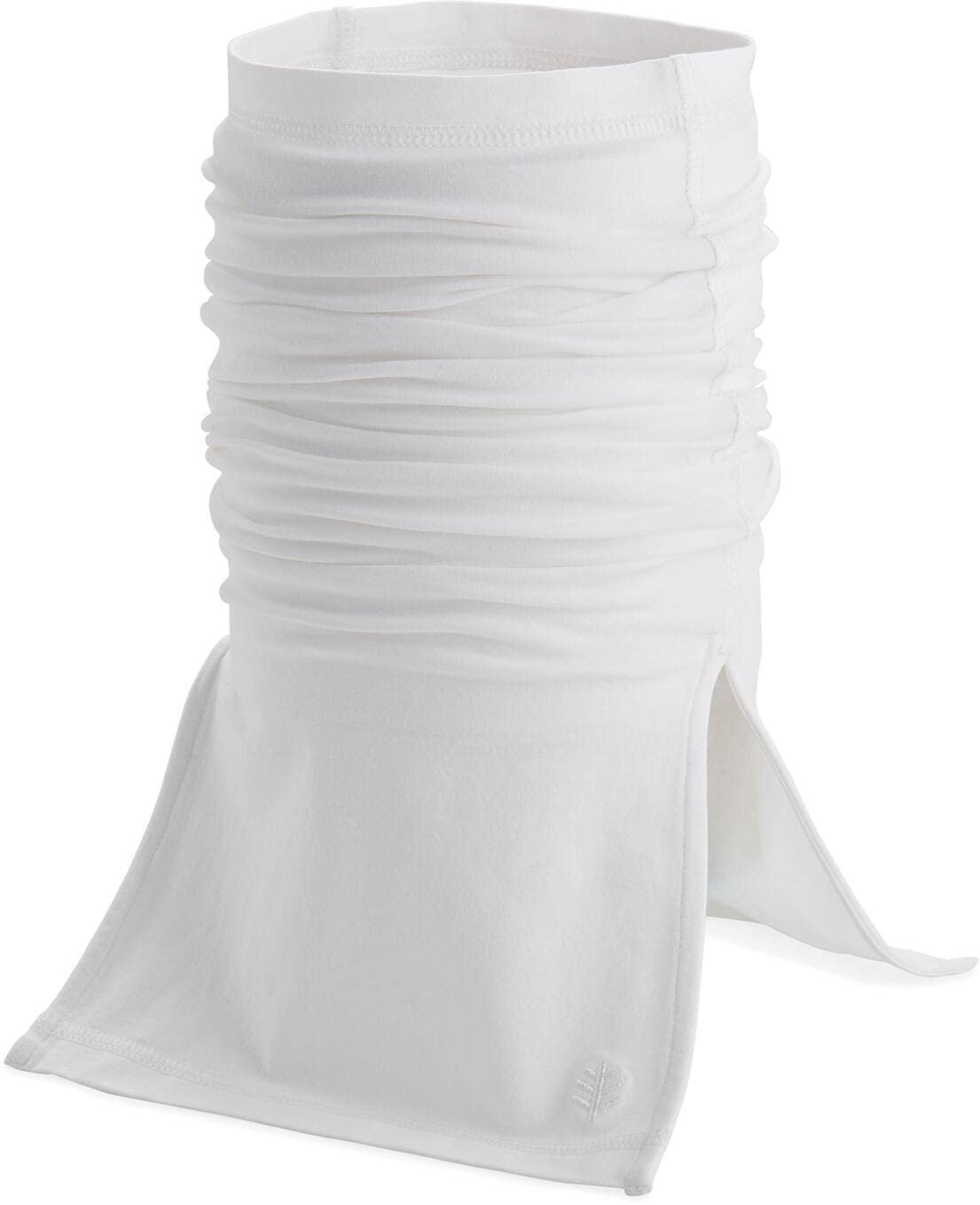 Coolibar UPF 50+ Men's Women's Key West Sun Neck Gaiter - Sun Protective (Small/Medium- White)