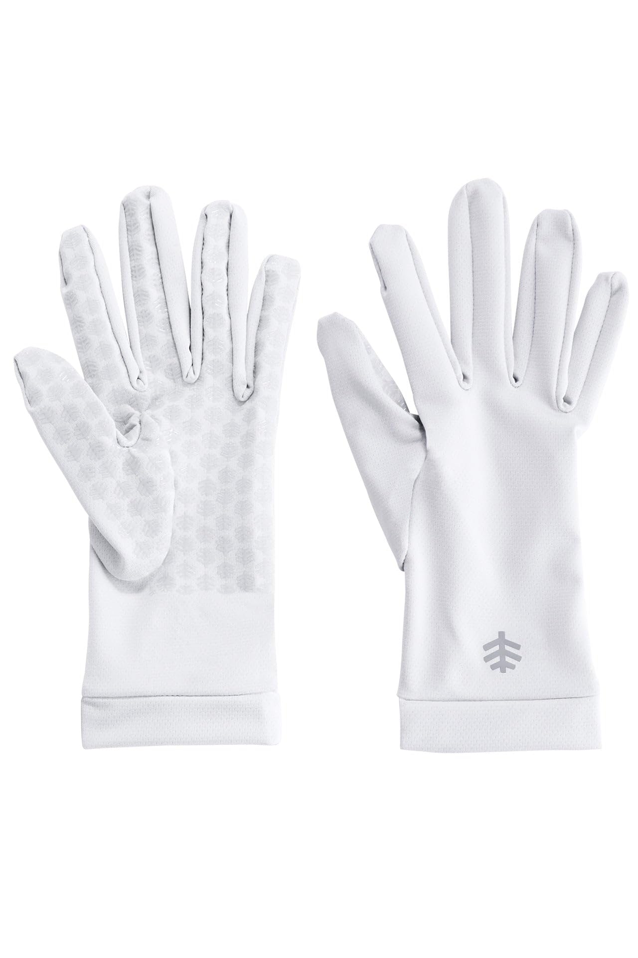 Coolibar UPF 50+ Unisex Sawyer UV Sun Gloves - Sun Protective (Small- White)