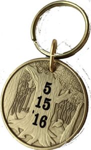 engraved sobriety date keychain personalized this day my new life began medallion