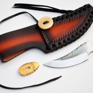 Whole Earth Supply 4.25inch Blade Blank Knife Making Knives Custom Kit with Sheath Hunting Skinning Set