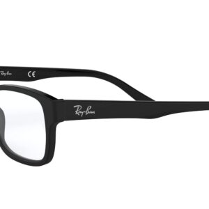 Ray-Ban RX5268 Rectangular Prescription Eyeglass Frames, Matte Black/Demo Lens, 55 mm