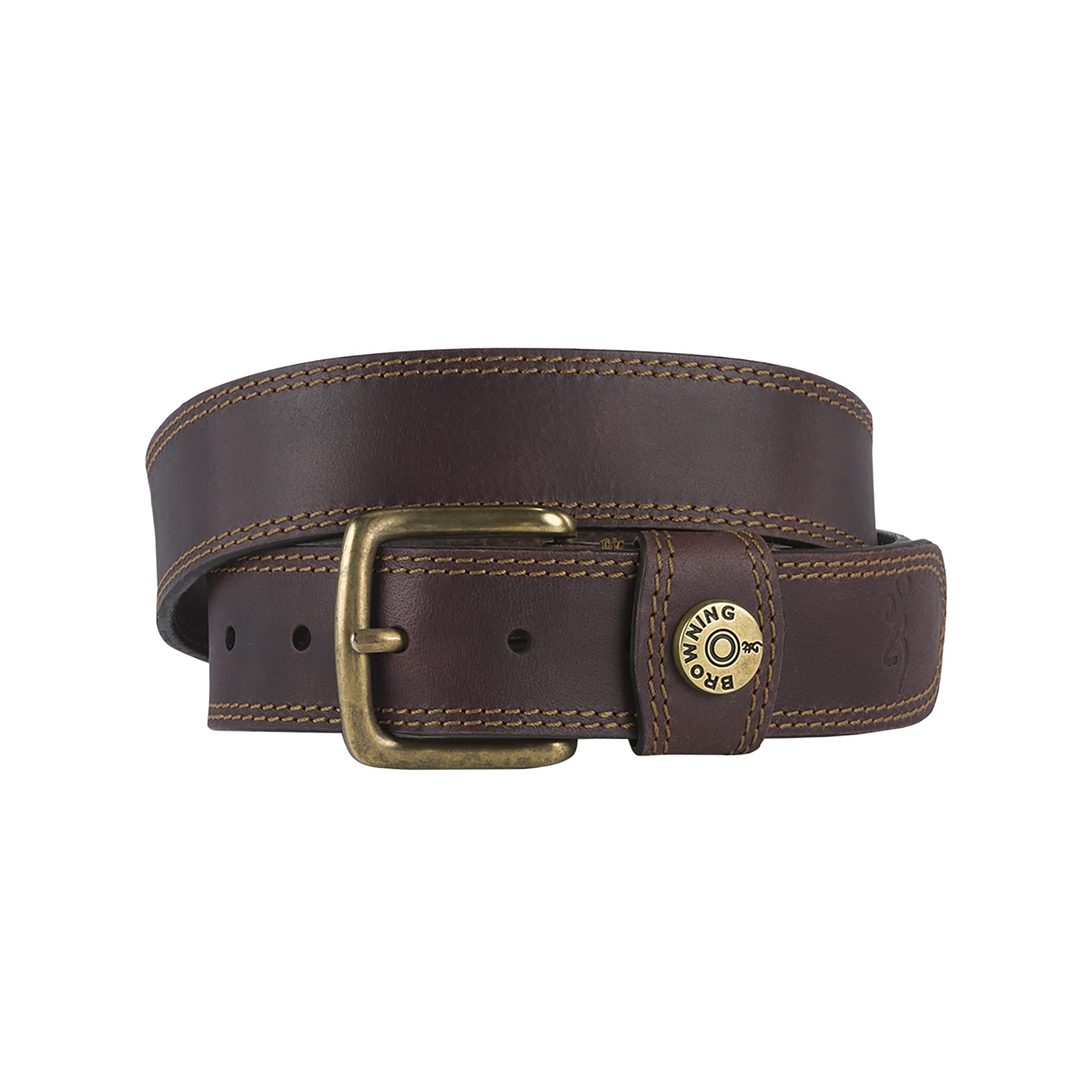 Browning Mens Belt, Leather Slug (Brown), 40 US