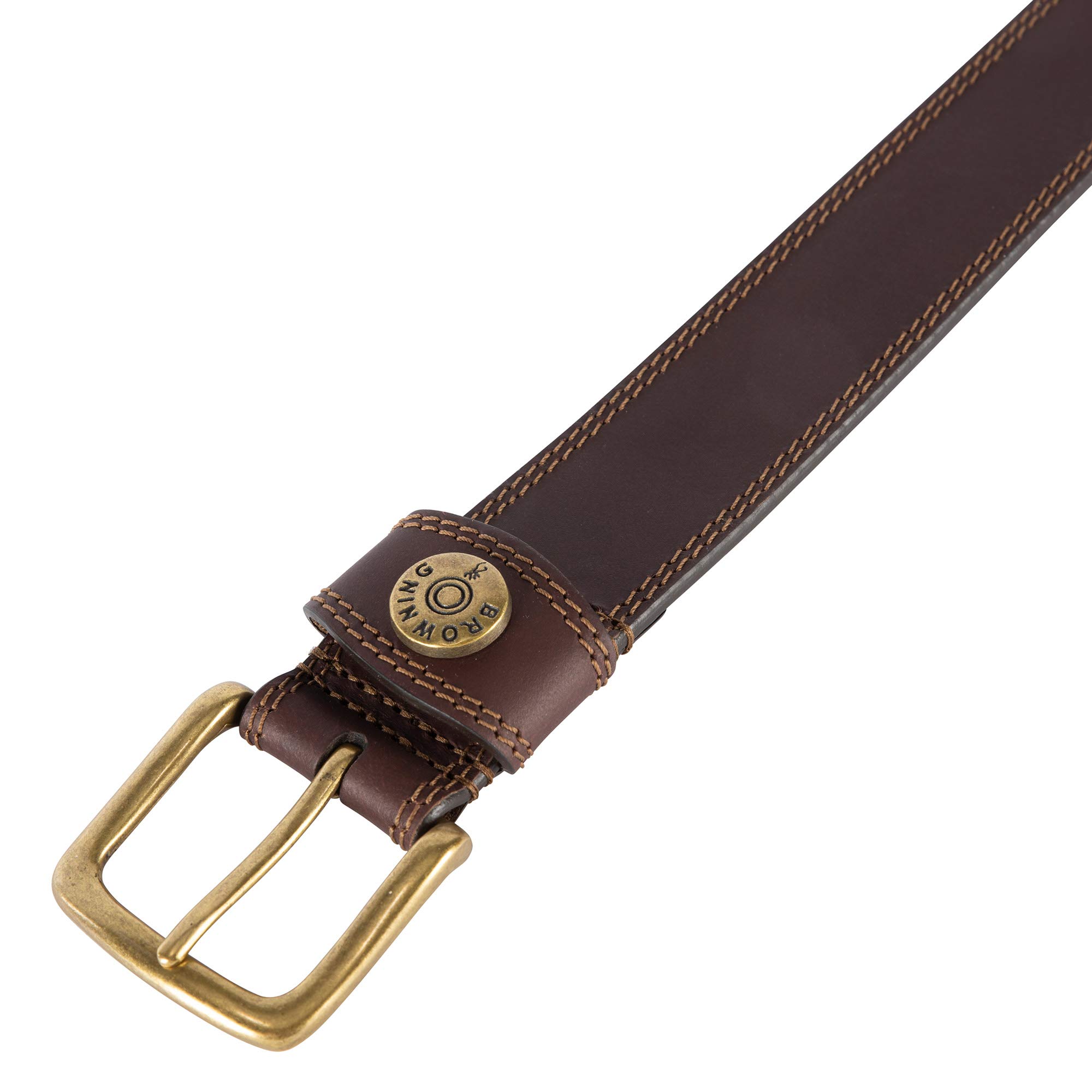 Browning Mens Belt, Leather Slug (Brown), 40 US